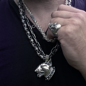 Skull chains, gold military necklace, skull chain, mens skull necklace ...